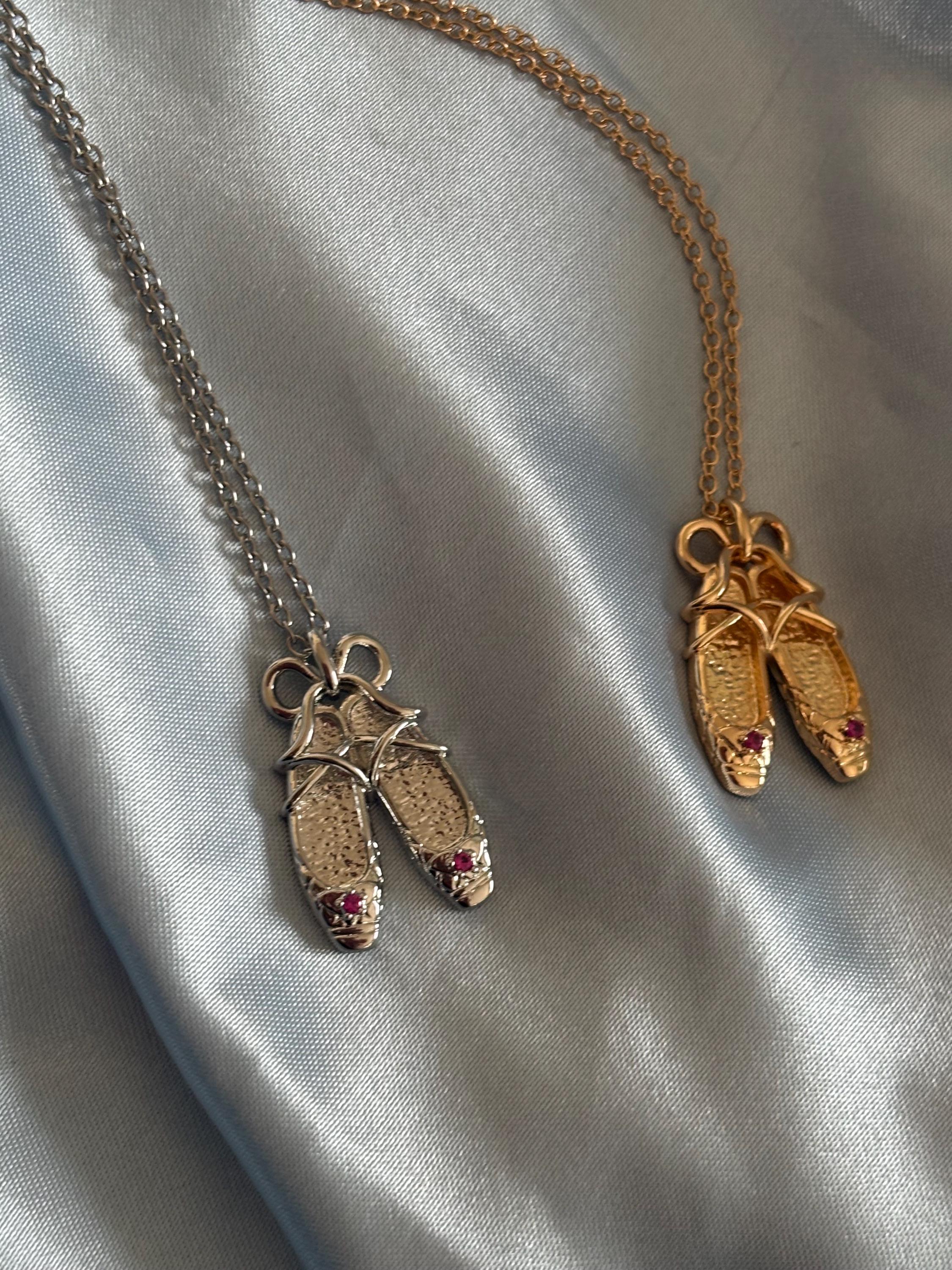Twelve Dancing Princesses Shoe Charm Necklace, Gold Plated Princess ...