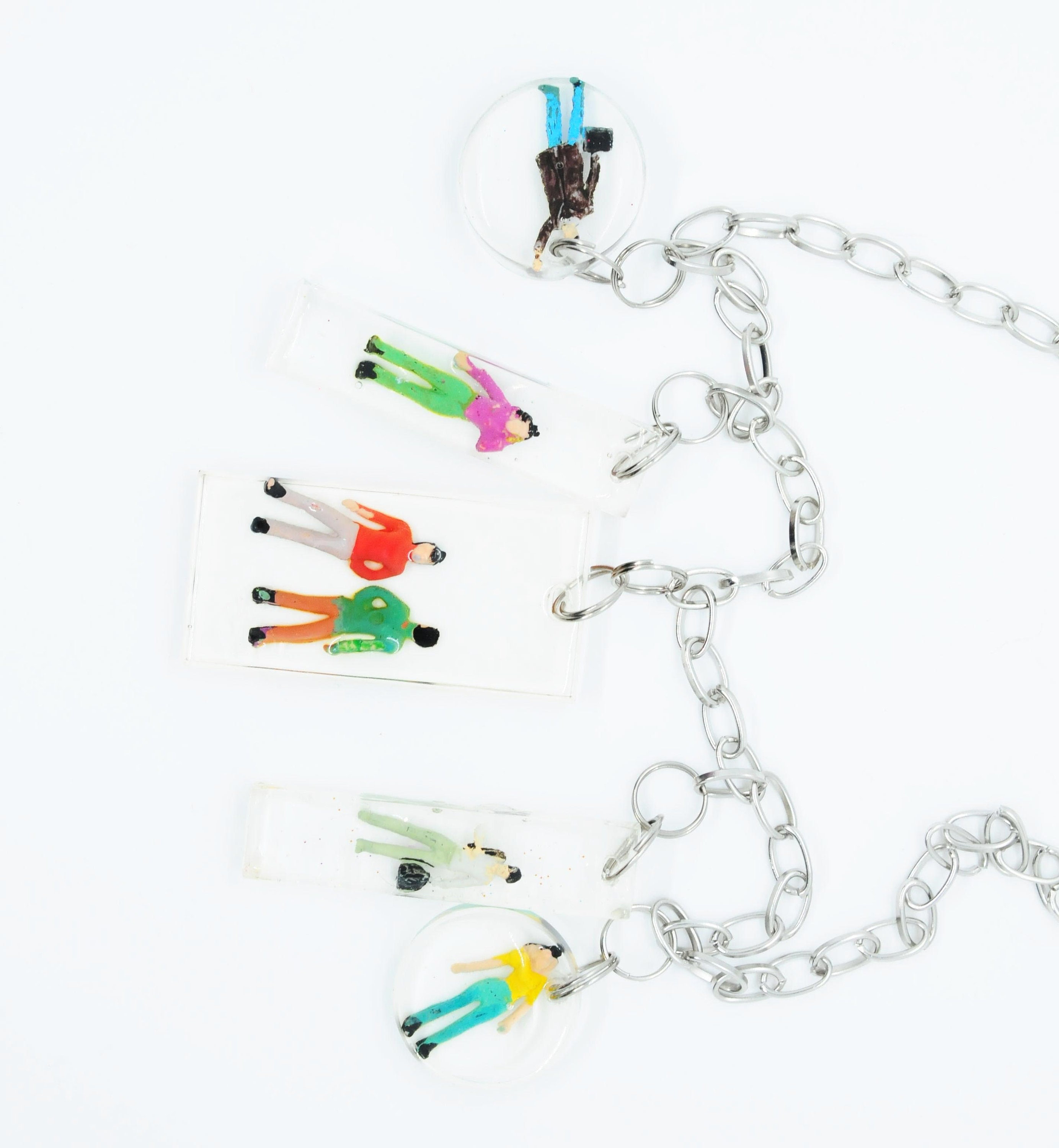 Handmade Pendant Necklace with Little People Charms - Etsy.de