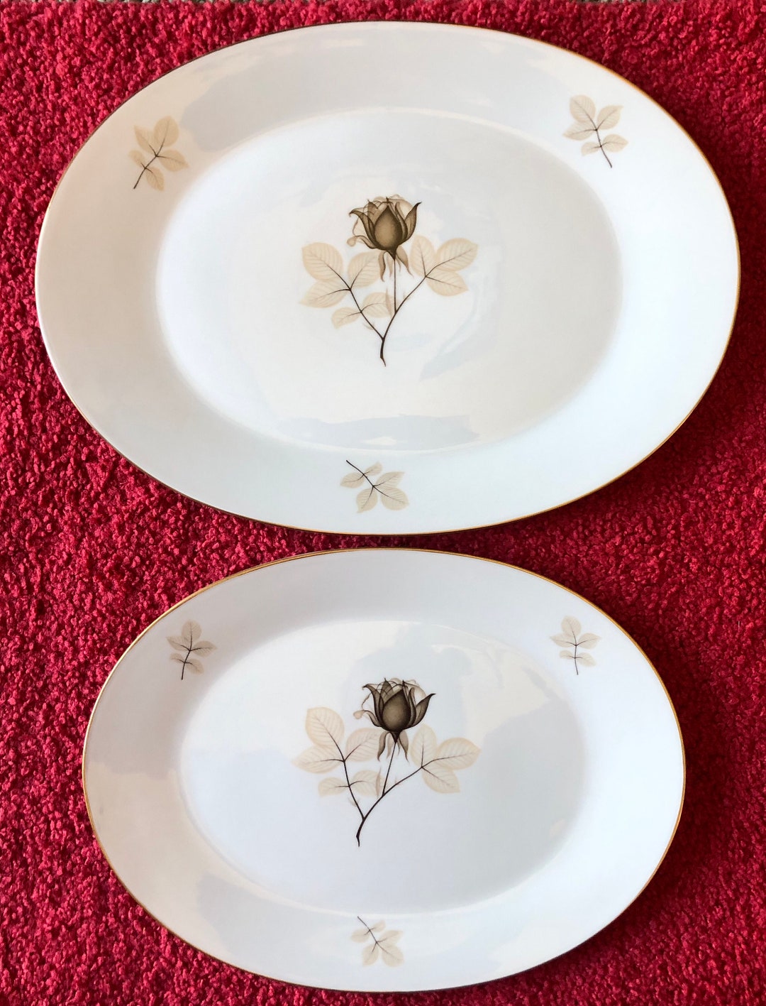 ROSENTHAL Germany FINE CHINA Porcelain Shadow Rose 3686 10 Pieces ...