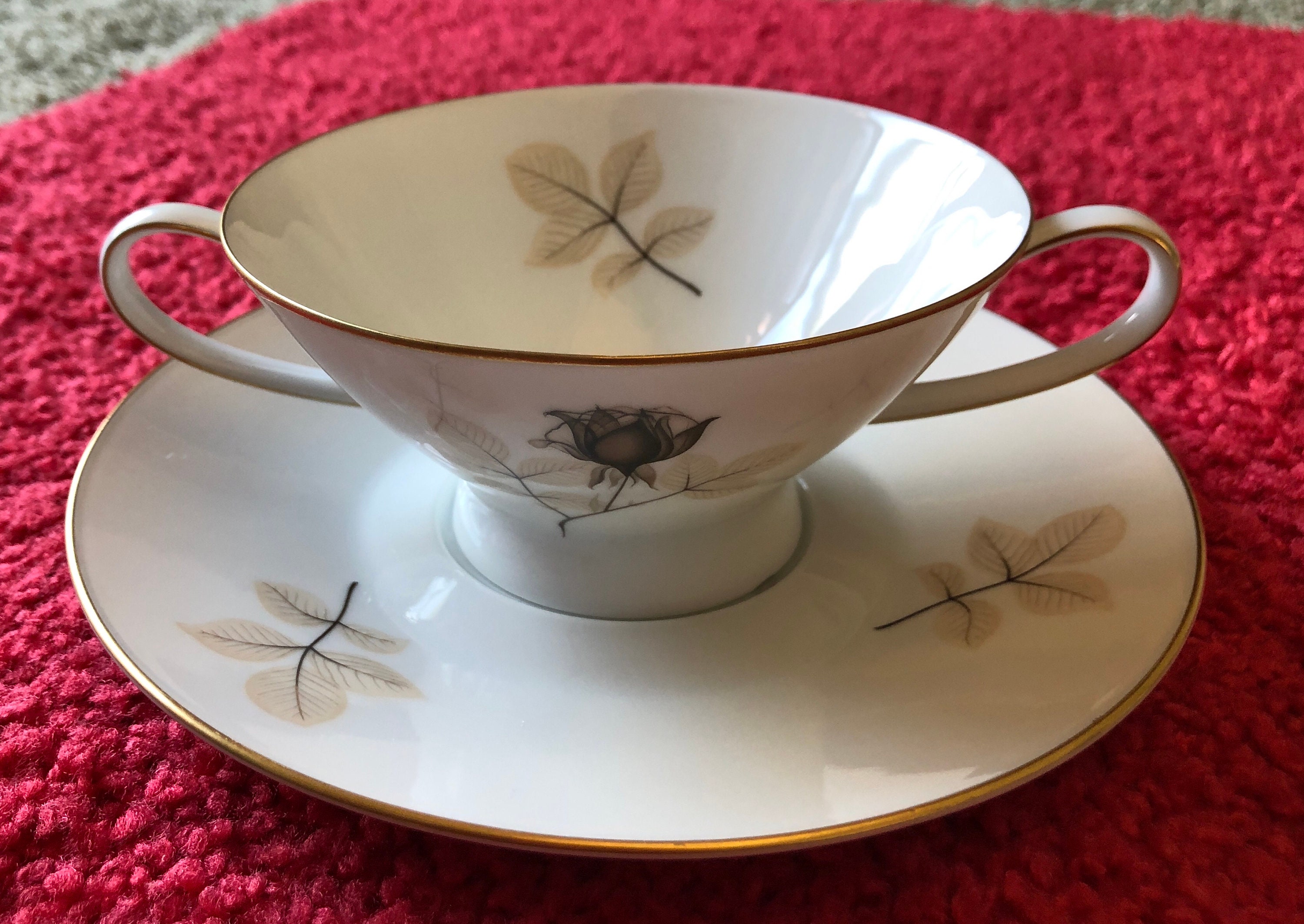 ROSENTHAL Germany FINE CHINA Porcelain Shadow Rose 3686 10 Pieces ...