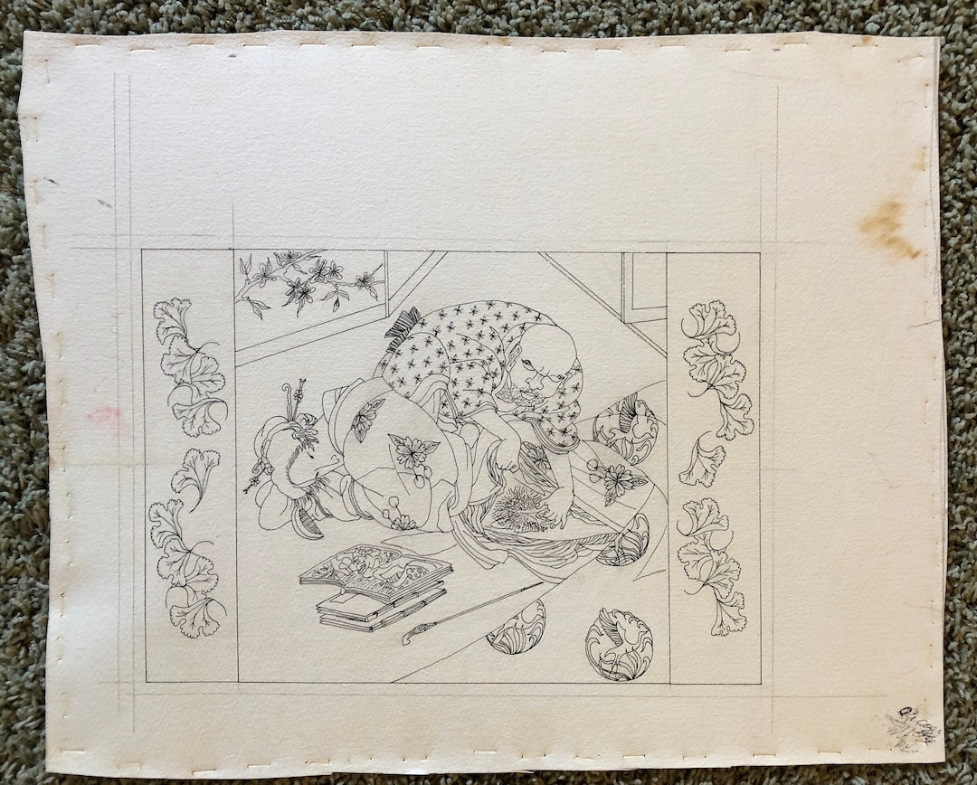 Vintage JAPANESE SHUNGA EROTIC Art of Foreplay by Pnw Artist - Etsy