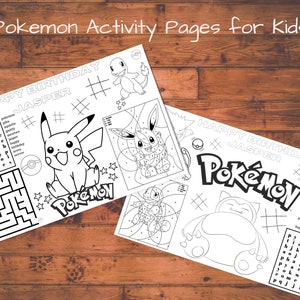 Pokemon Activity Pages, Pokemon Activity, Pokemon Coloring Pages ...