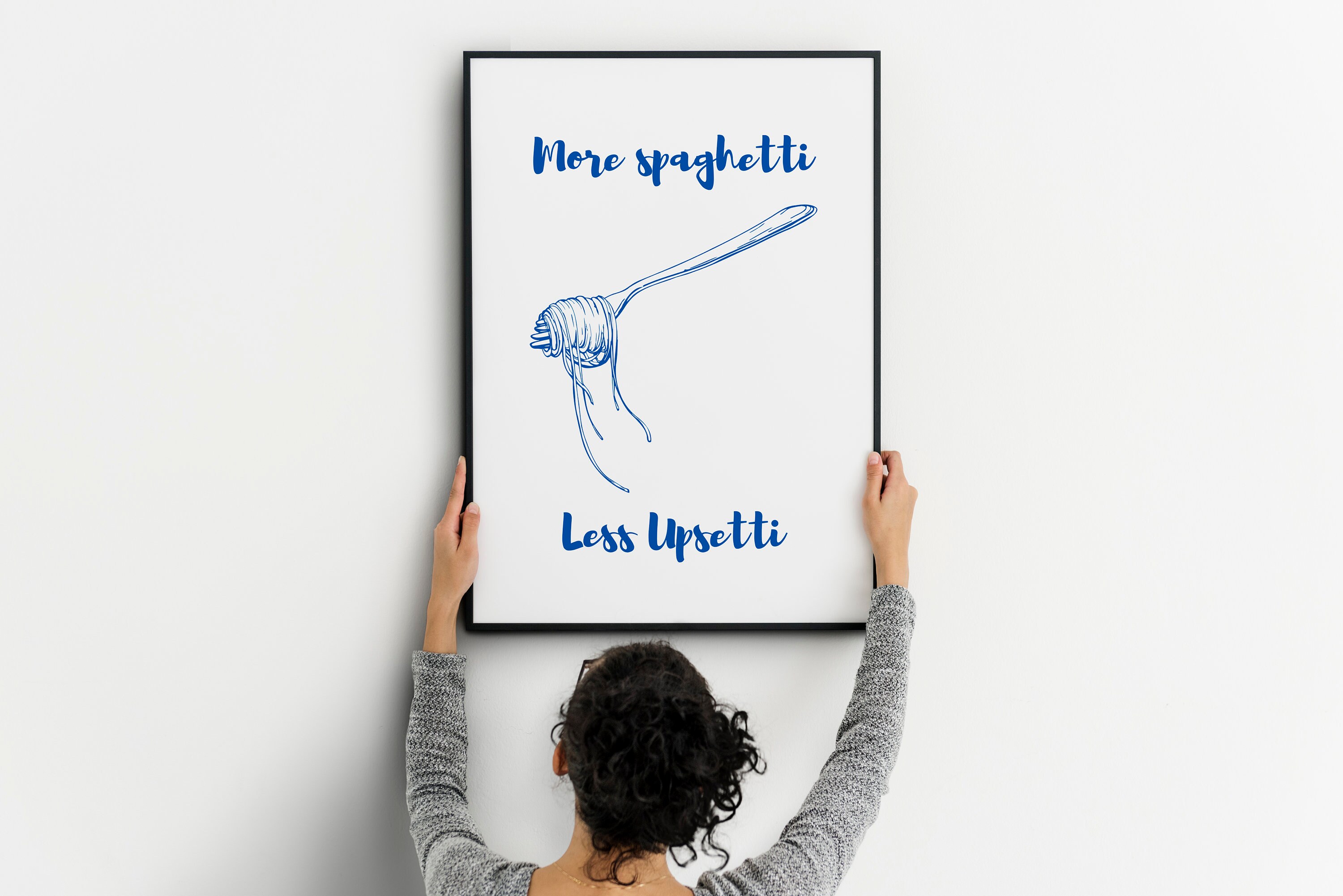 Kitchen Decor, Digital Download, Printable Art, Spaghetti Poster ...