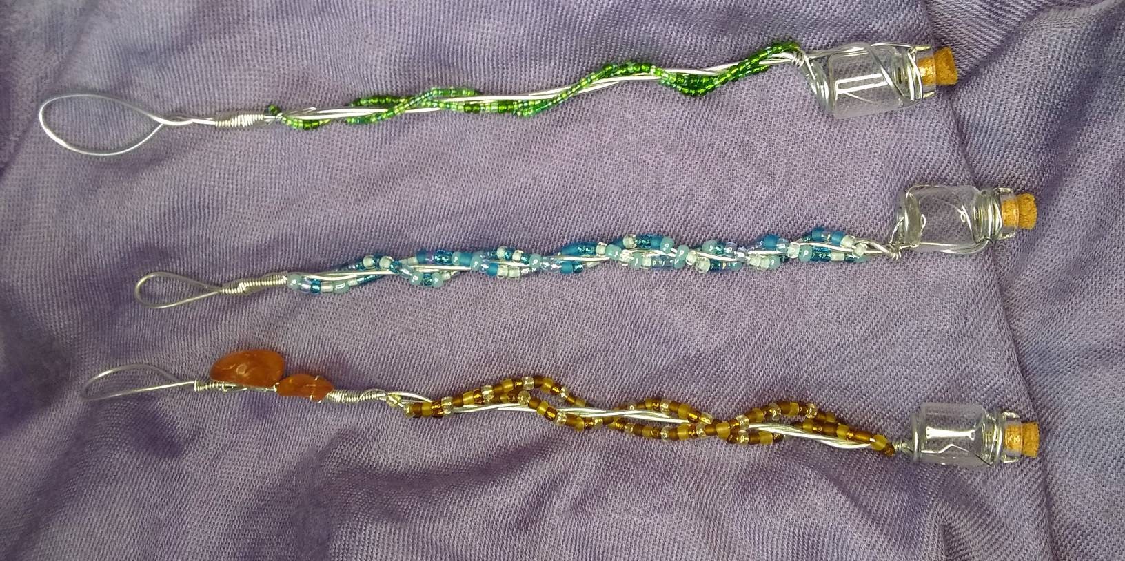 3 Wire Wrapped Intention Wands. Handmade Glass Elemental - Etsy