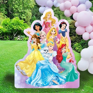 PRINCESSES DISNEY Backdrop Cutout Big Decor, Princesses Digital ...