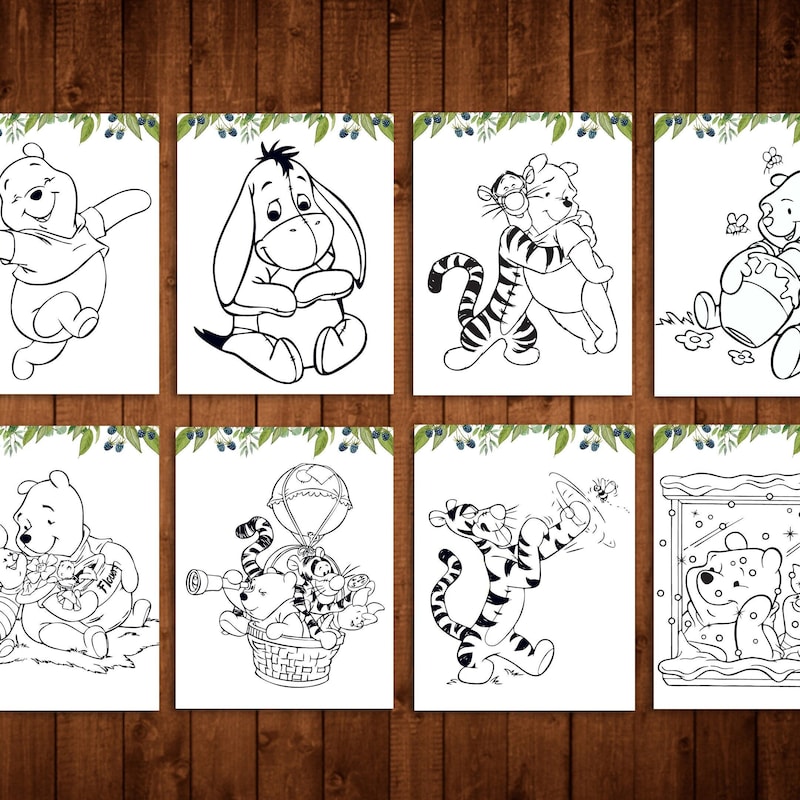 Classic Pooh Coloring - Etsy