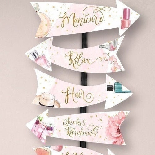 Spa Party Printable Signs Spa Activity Signs Spa Birthday - Etsy Australia