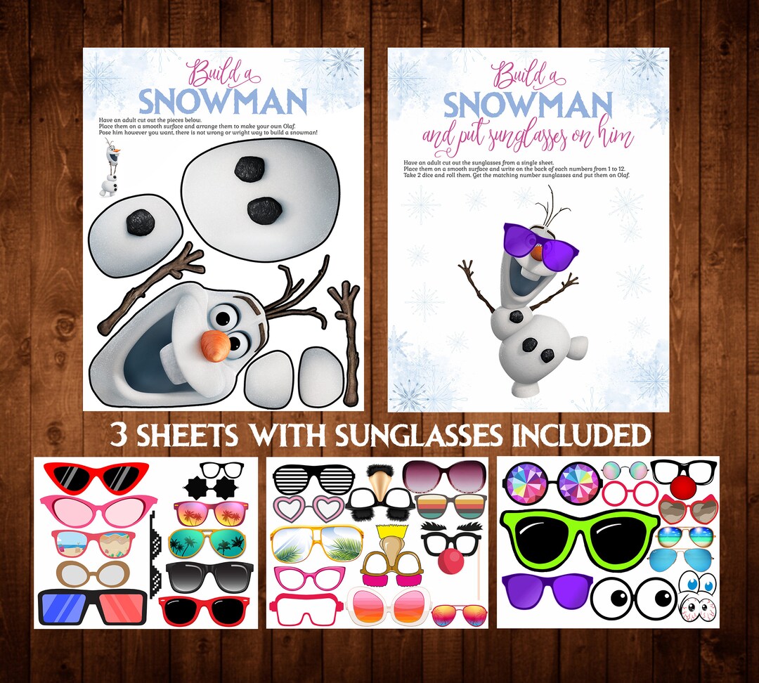 FROZEN GAMES Birthday Party Activities Elsa and Anna, Printable Digital ...