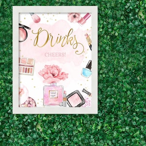 Spa Beauty Bar Signs Set | Food, Drinks, Favors Posters | Instant ...
