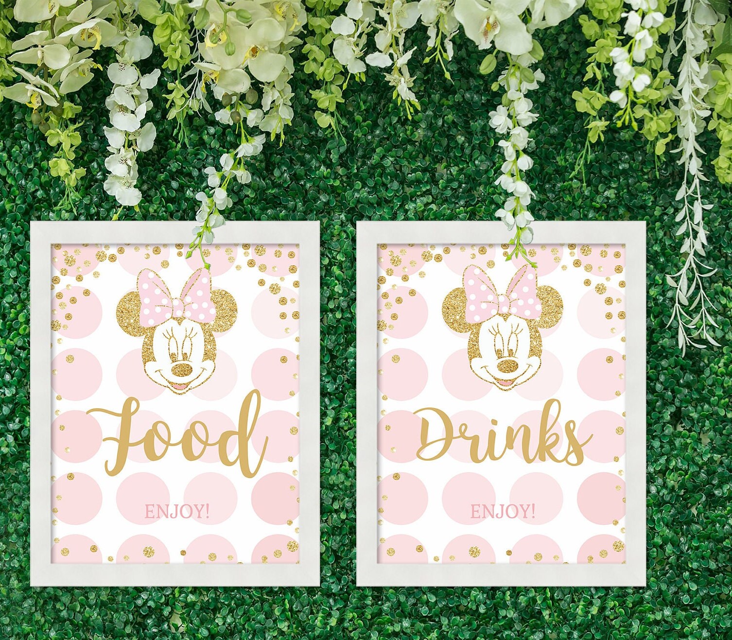 MINNIE MOUSE Signs 1st Birthday Party Minnie Mouse Table - Etsy