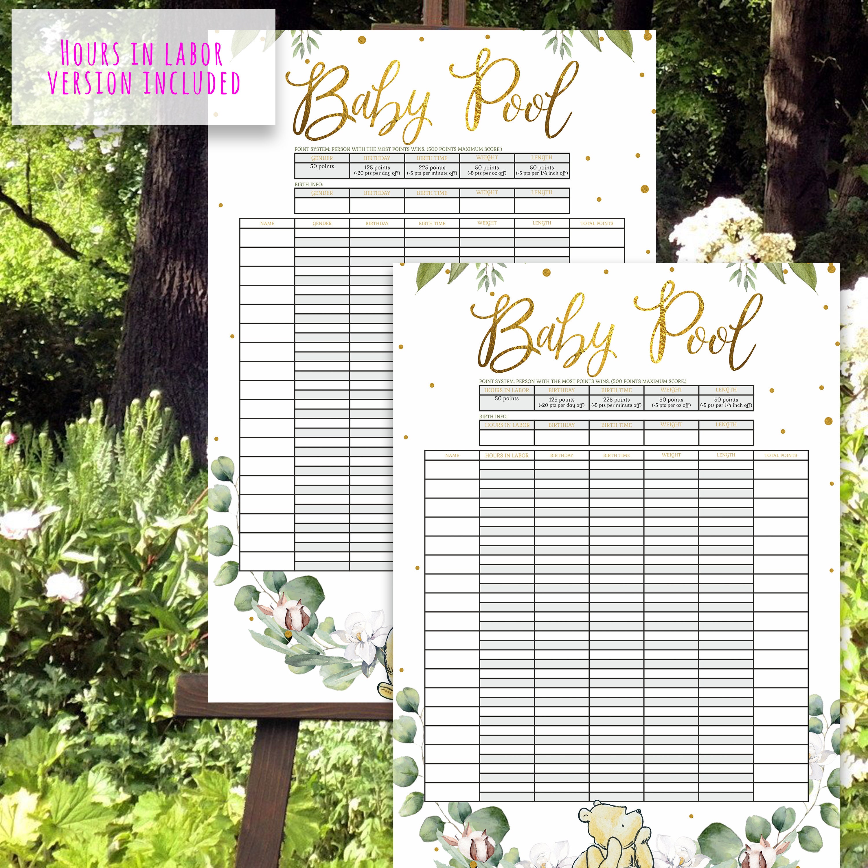 Baby Pool Template Printable