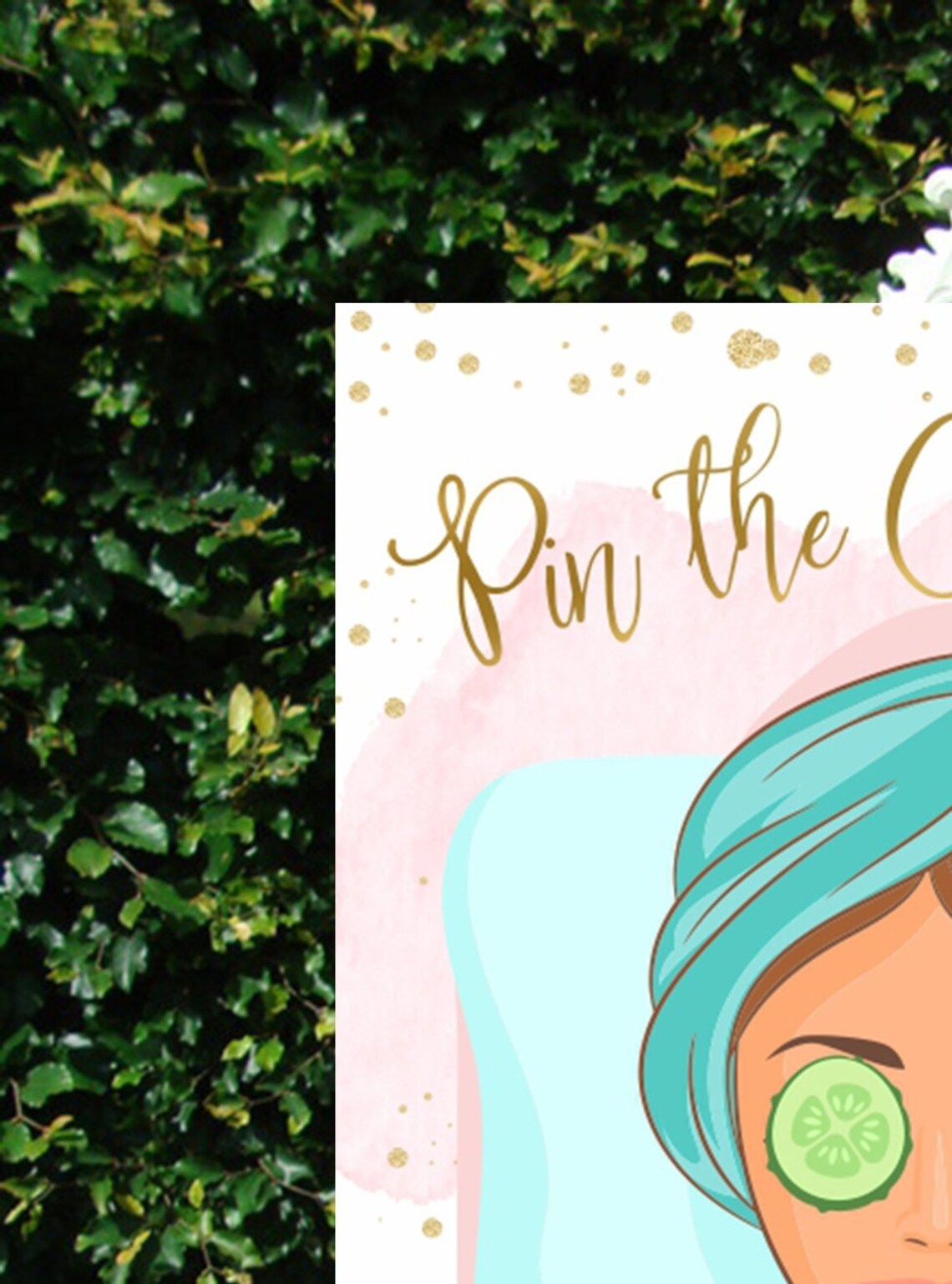 SPA Pin the Cucumber Game SPA Birthday Girl Party Game Spa - Etsy