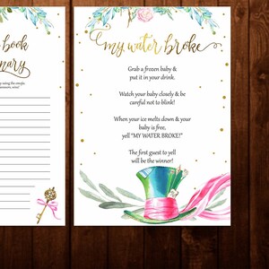 BABY SHOWER Printable Games Bundle Alice in Wonderland, Virtual Baby ...