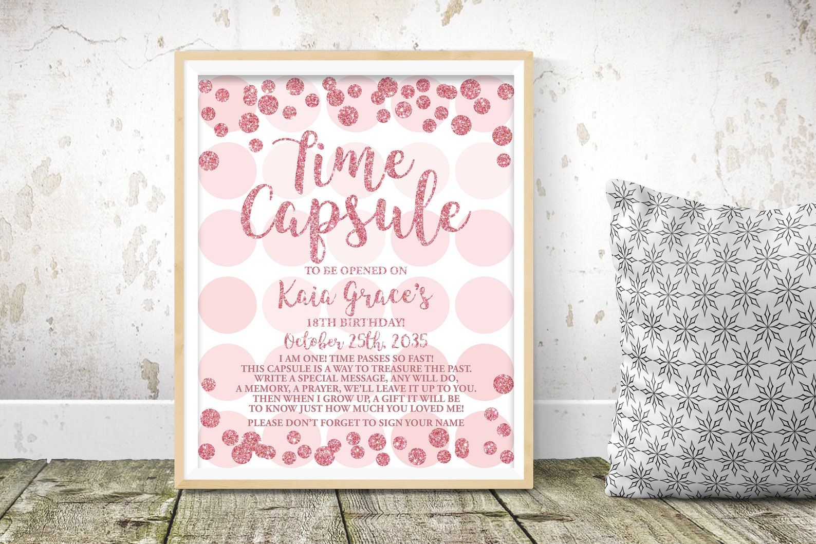 Time Capsule Sign Time Capsule Poster 1st Birthday Party - Etsy