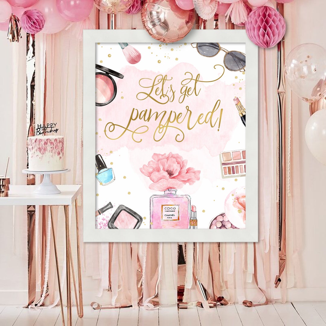 SPA Birthday Welcome Signs, SPA Birthday Sign Party Poster, Spa Party ...