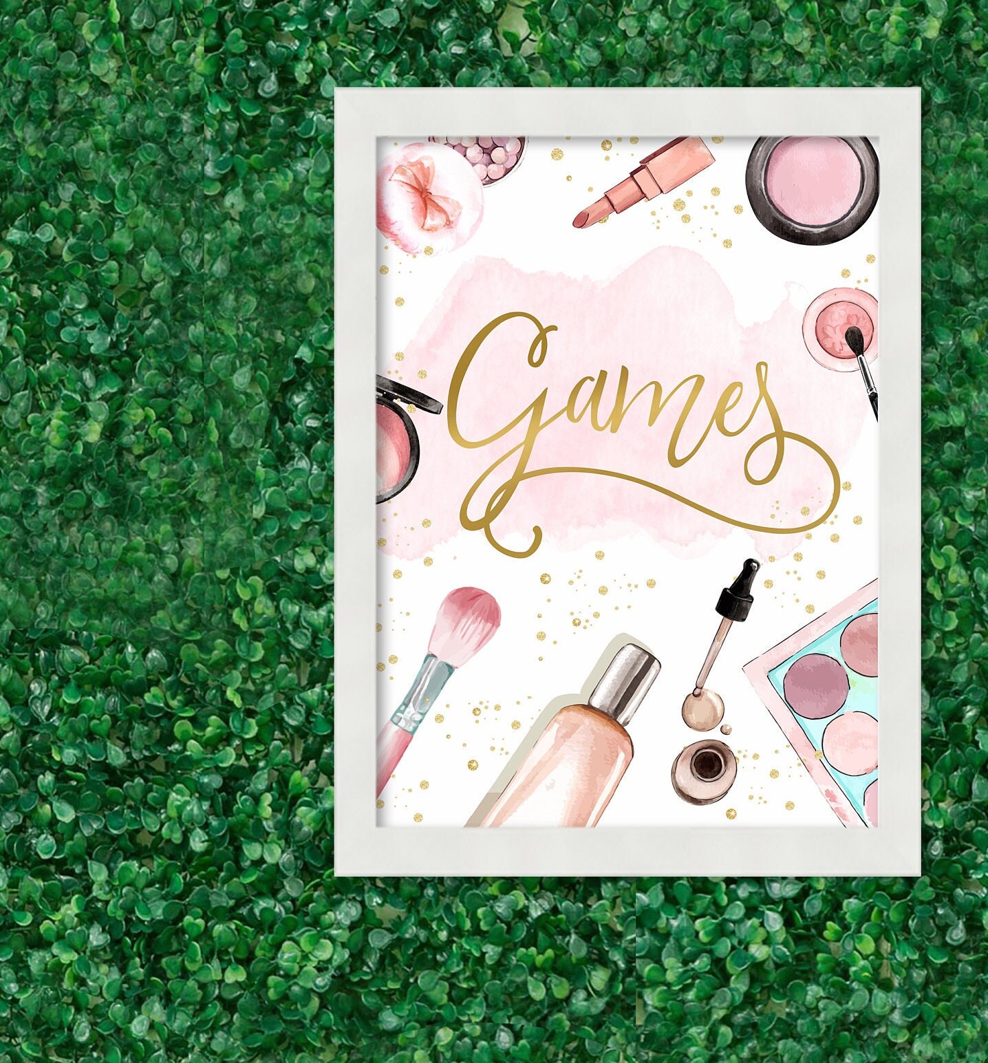 SPA Birthday Signs Makeup Sign Spa Party Posters Favors | Etsy