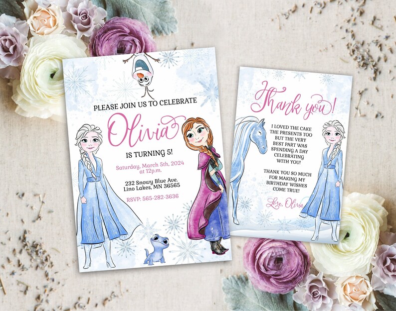 Frozen Princess Birthday Party Bundle | Custom Elsa and Anna ...