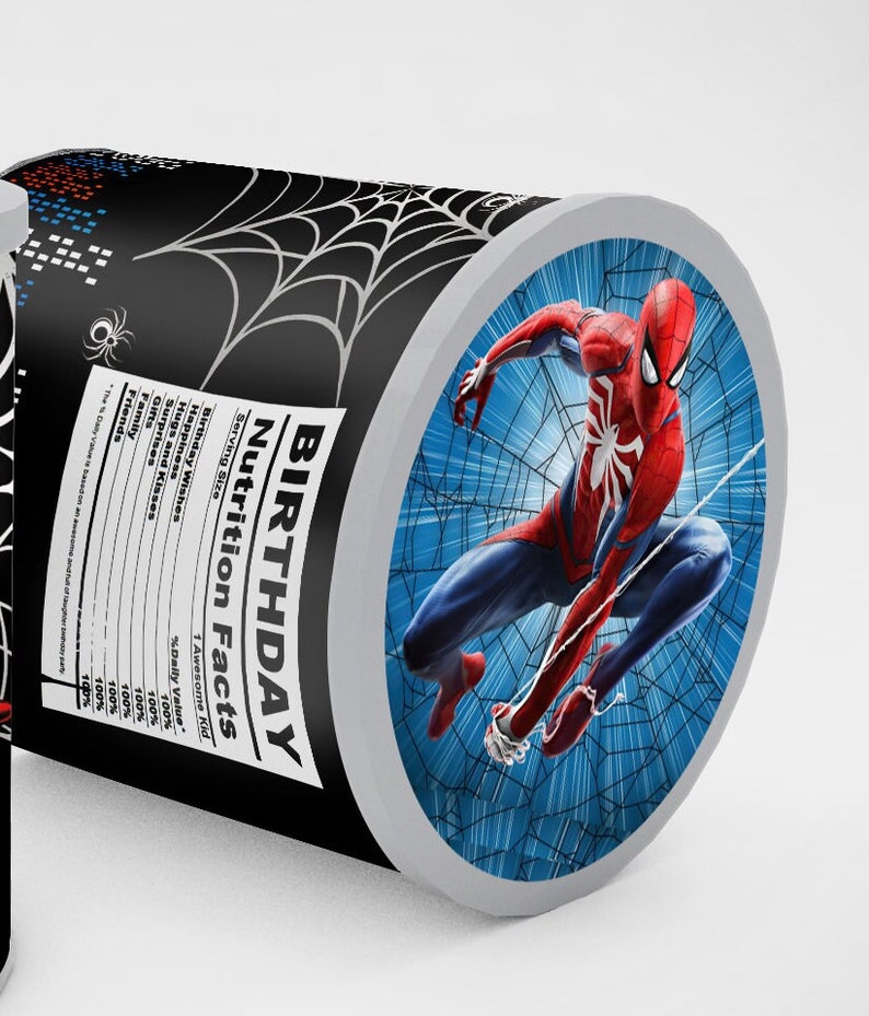 Spiderman Pringles Wrapper | Custom Superhero Birthday Party Favor ...