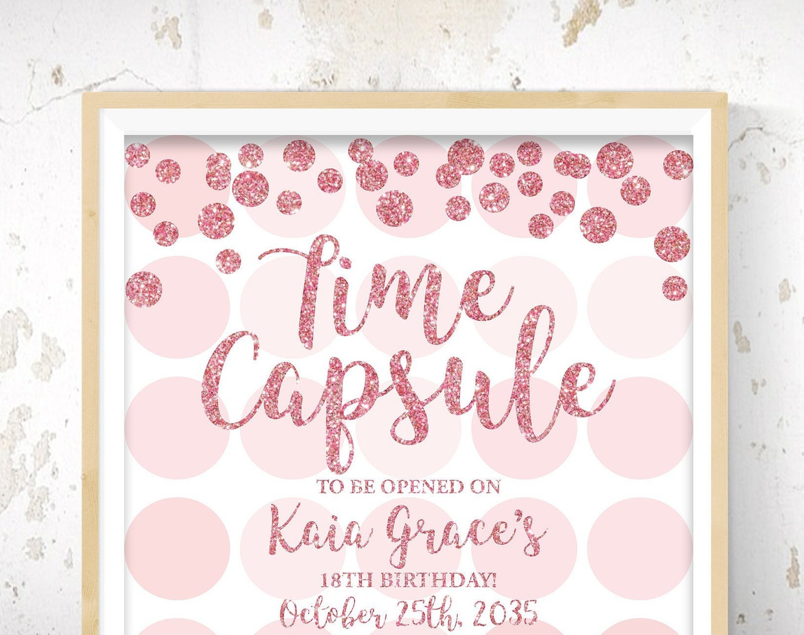 Time Capsule Sign Time Capsule Poster 1st Birthday Party - Etsy