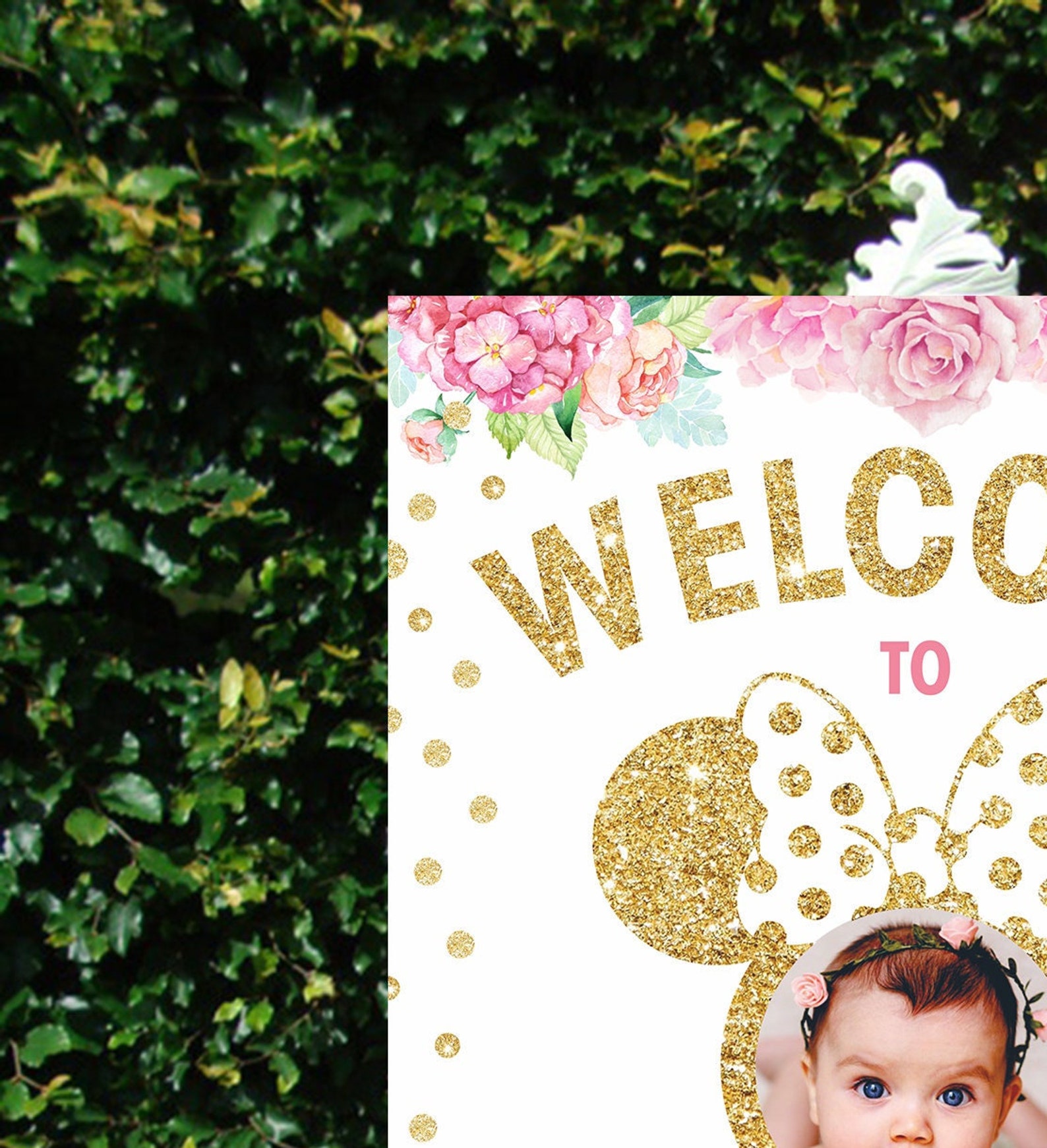 Minnie Mouse Welcome Sign Birthday Party Minnie Mouse Welcome - Etsy