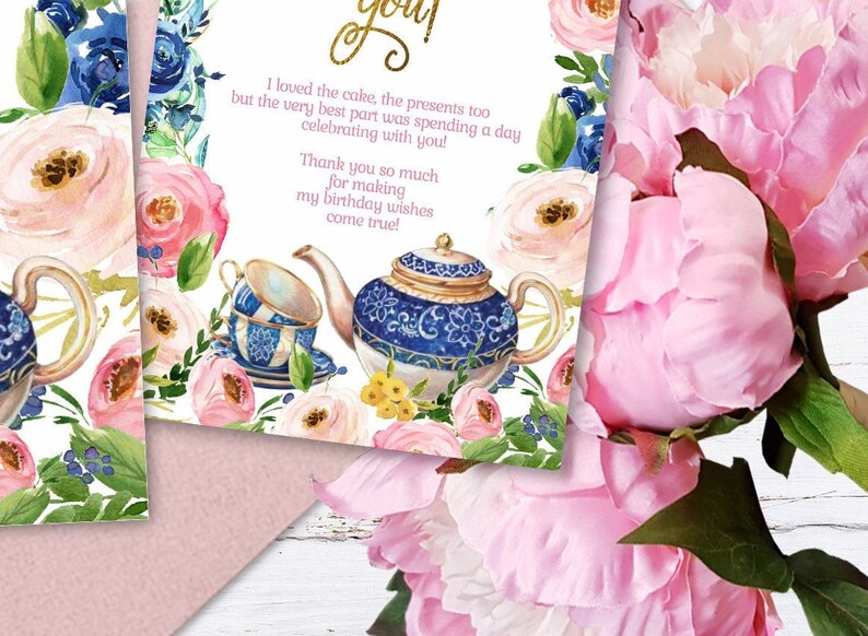 TEA for TWO Invitation Tea 2nd Birthday Invite Par-tea - Etsy