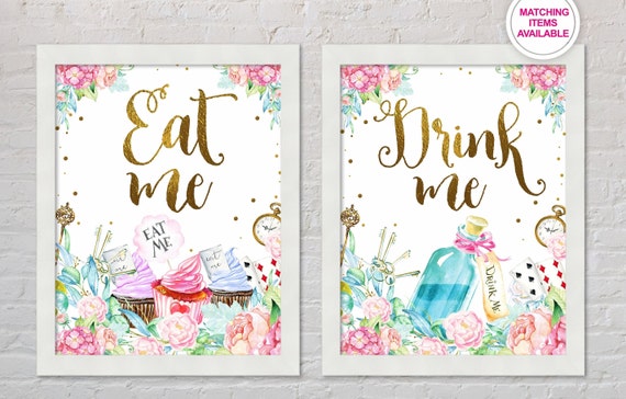 Alice In Wonderland Eat Me Sign