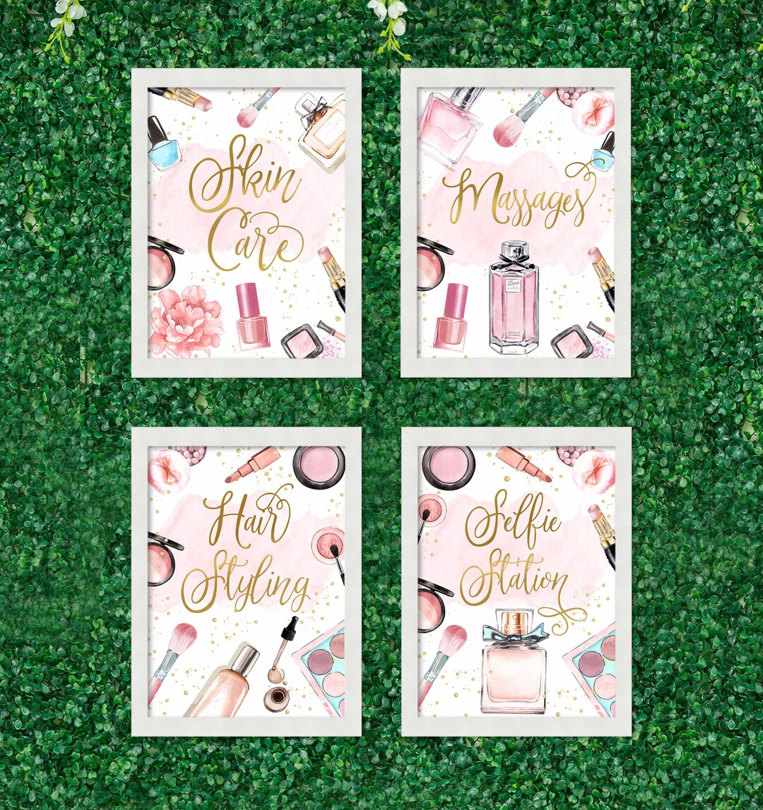 SPA Birthday Signs, Spa Party Posters, Spa Pamper Party Wall Decoration ...