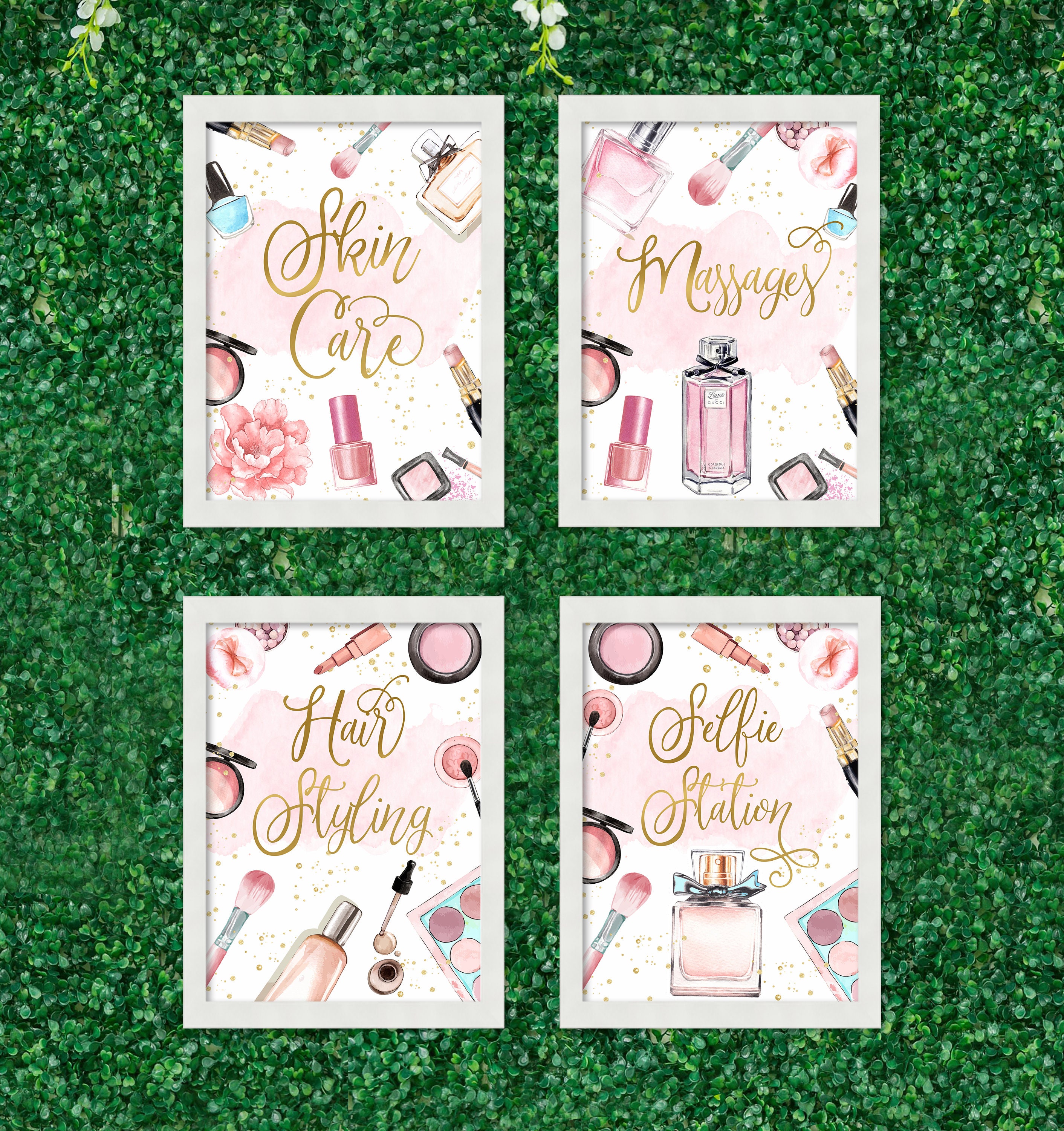 SPA Birthday Signs Spa Party Posters Spa Pamper Party Wall | Etsy