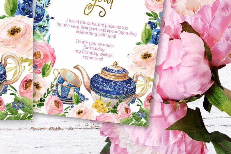 Tea for Three Invitation Tea 3rd Birthday Invite Par-tea - Etsy