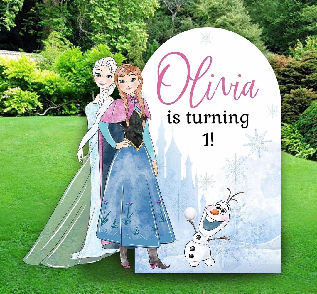 Frozen Arch Backdrop | Elsa and Anna Party Prop | Frozen Birthday ...