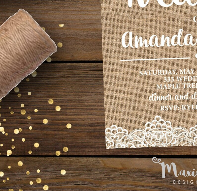 Rustic Wedding Invite Template Rustic Invitation Template - Etsy