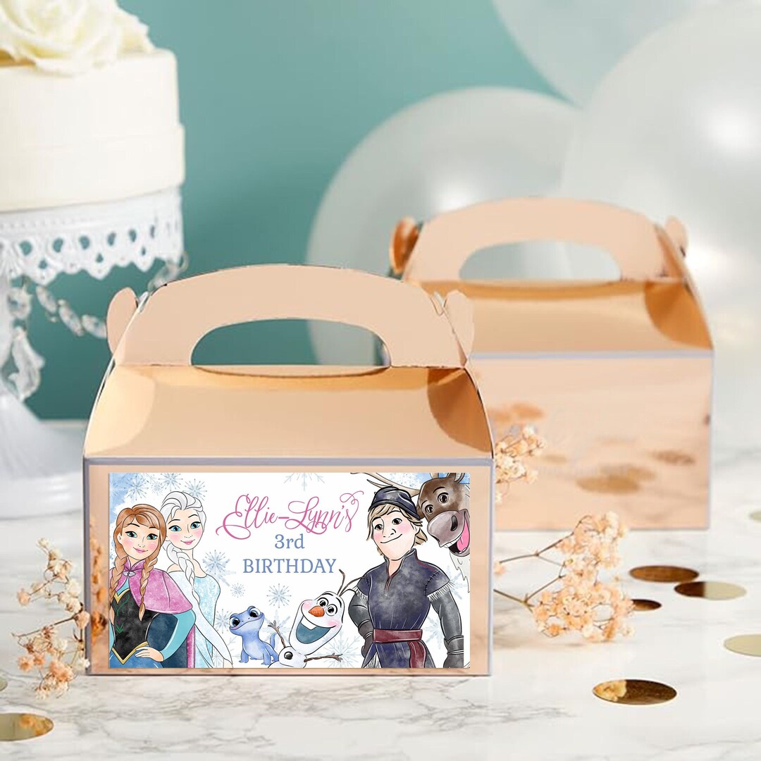 FROZEN CANDY BOX Label Tag Sticker, Frozen Elsa and Anna Water Bottle ...