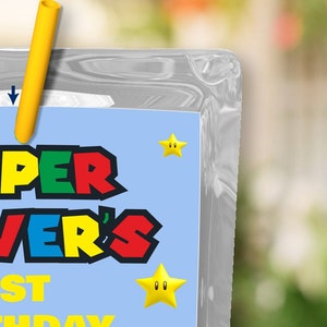SUPER MARIO Capri Sun Label Sticker, Capri Sun Pouch Label Super Mario ...