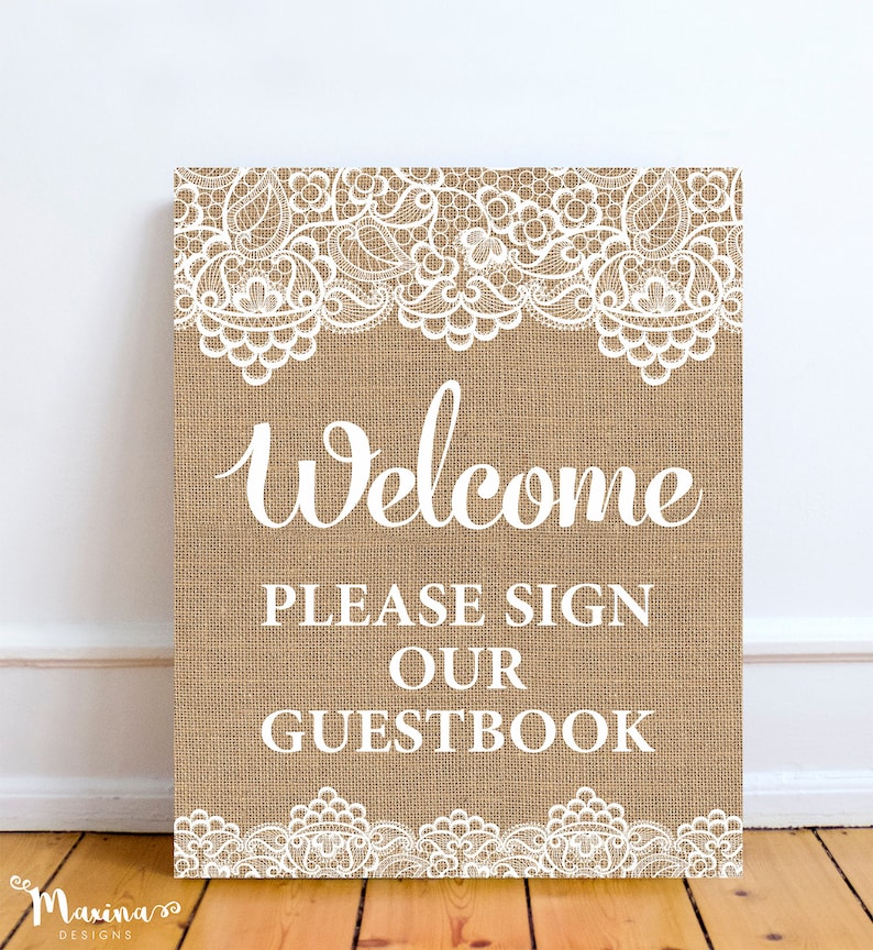 Rustic Welcome Sign Wedding Welcome Sign Printable Kraft - Etsy