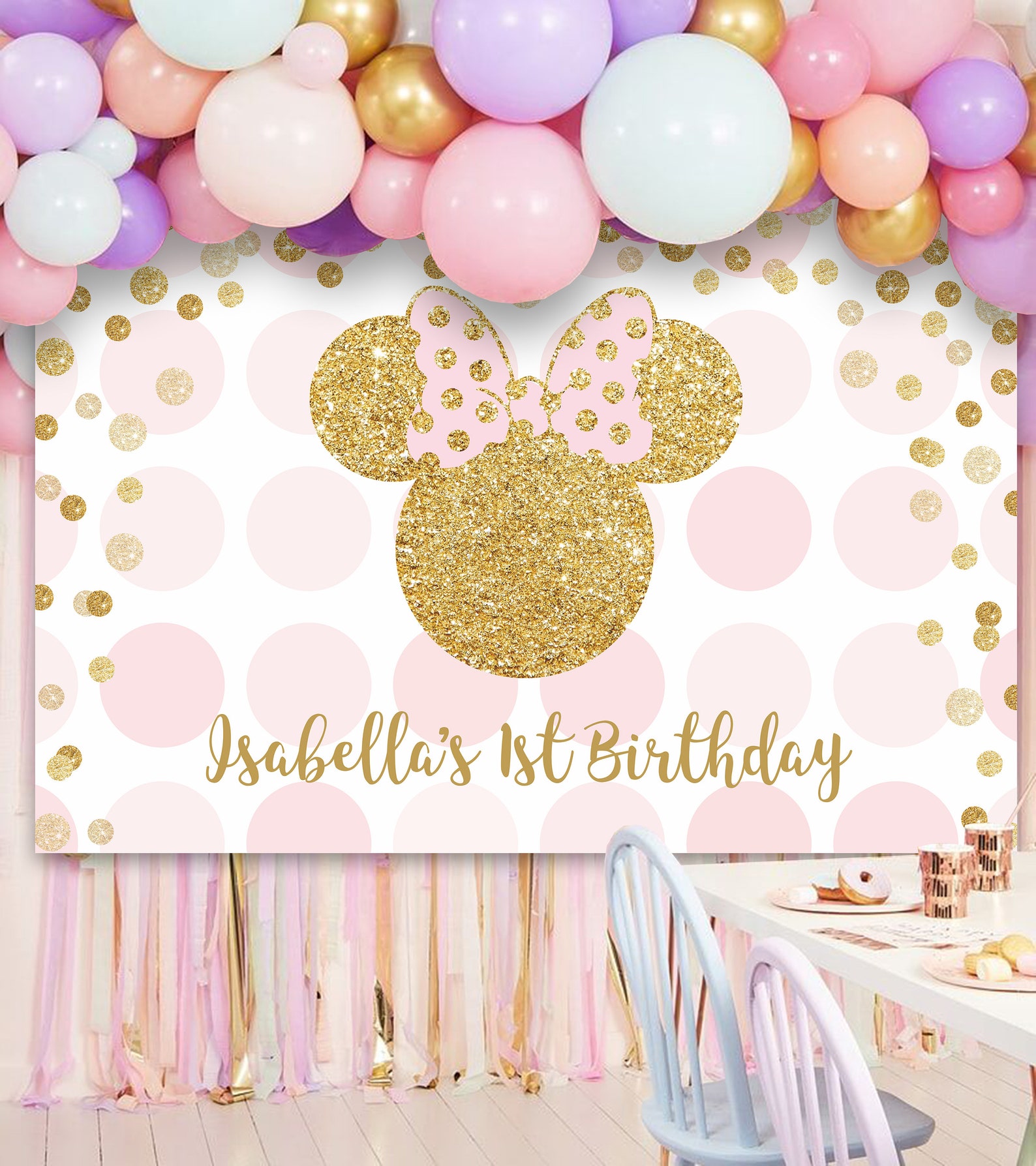 BACKDROP Minnie Mouse Wall Minnie Mouse Wall Decal Minnie - Etsy