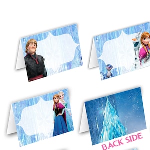 FROZEN PARTY FOOD Label Tents, Frozen Place Cards, Frozen Decor Theme ...