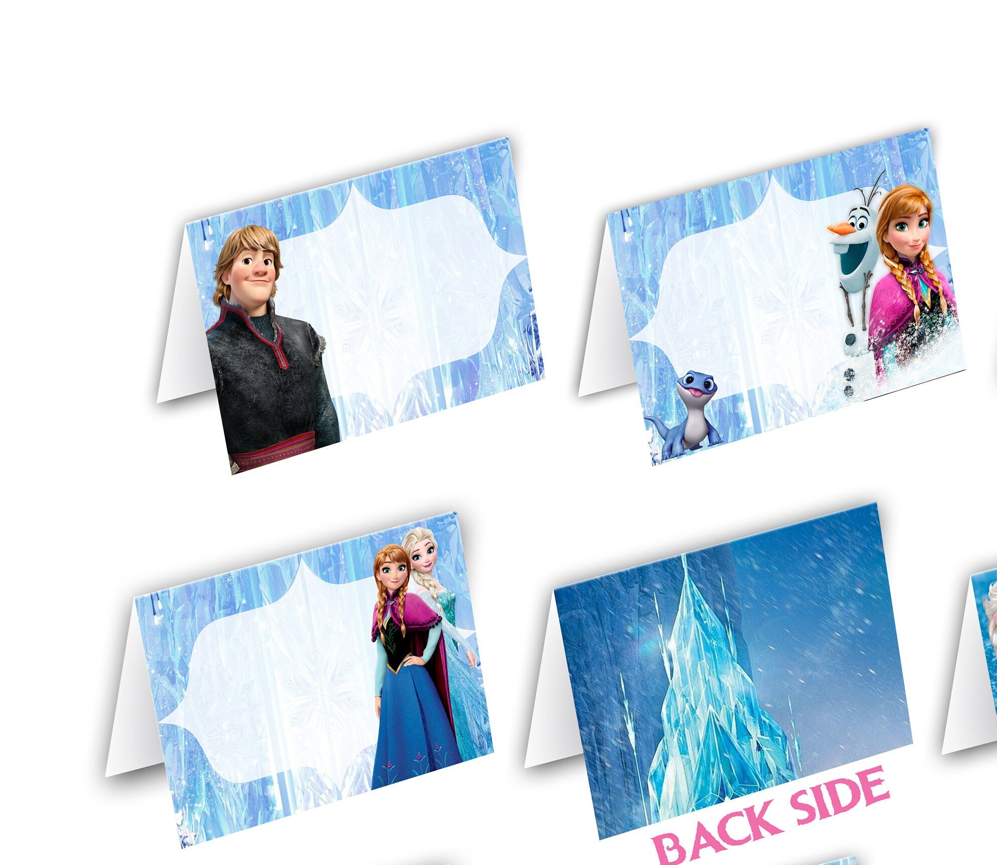 Frozen Editable Table Tents | Party Food Labels Place Cards | Frozen ...
