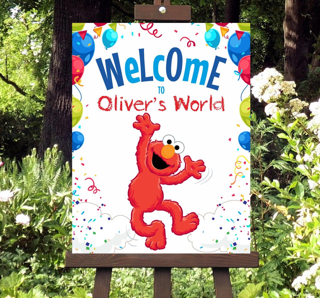 ELMO WELCOME SIGN, Sesame Street Birthday Party Elmo Welcome Poster ...