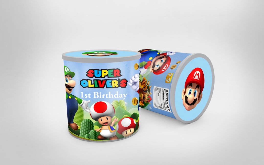 SUPER MARIO Pringles Label Wrapper Stickers, Super Mario and Luigi ...
