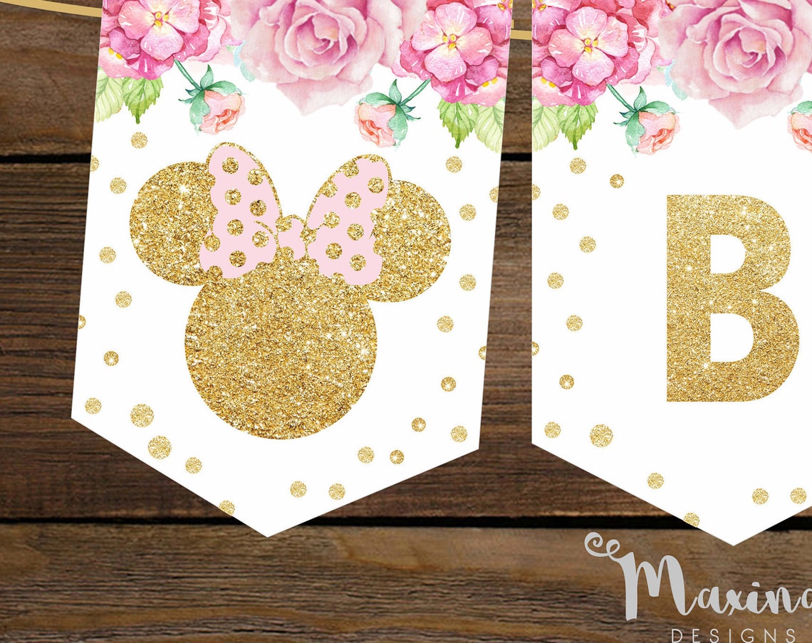 Minnie Mouse Wall Banner Minnie Mouse Birthday Banner | Etsy