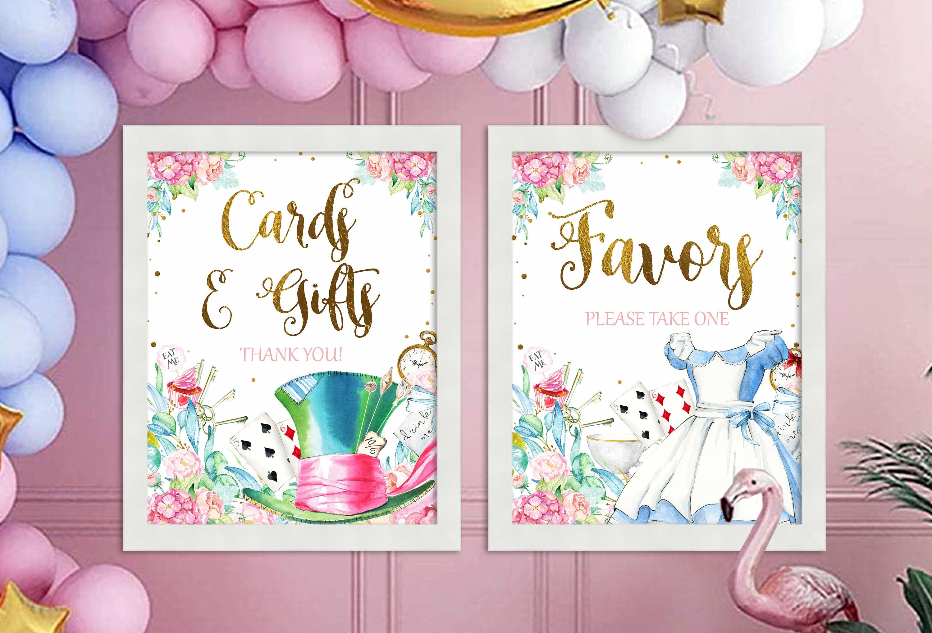 ALICE IN WONDERLAND Party Sign Alice in Onederland Sign - Etsy