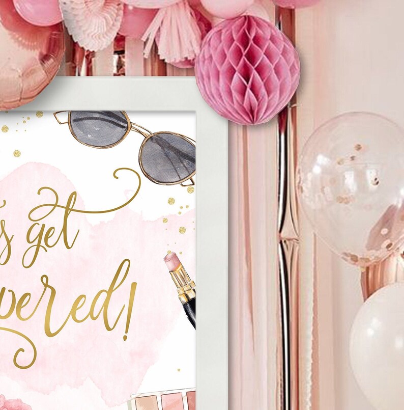 SPA Birthday Welcome Signs SPA Birthday Sign Party Poster - Etsy