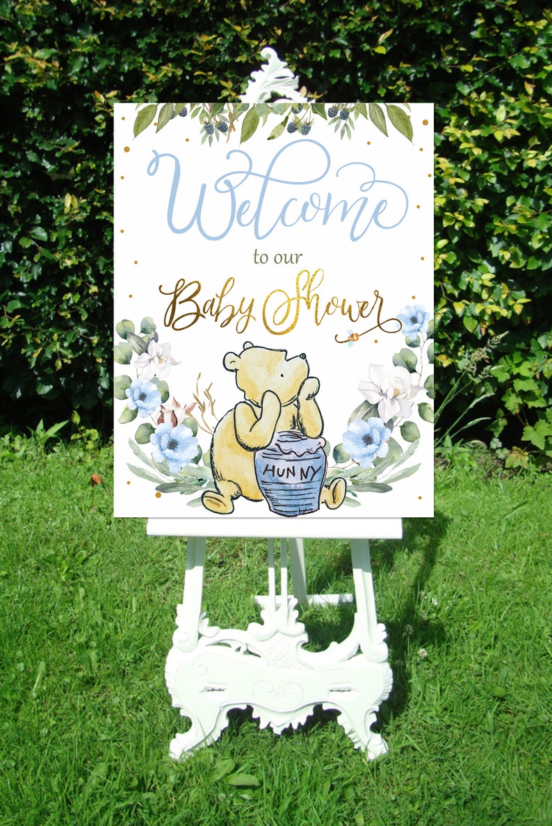 WINNIE THE POOH Baby Shower Welcomesign Decorations Baby - Etsy
