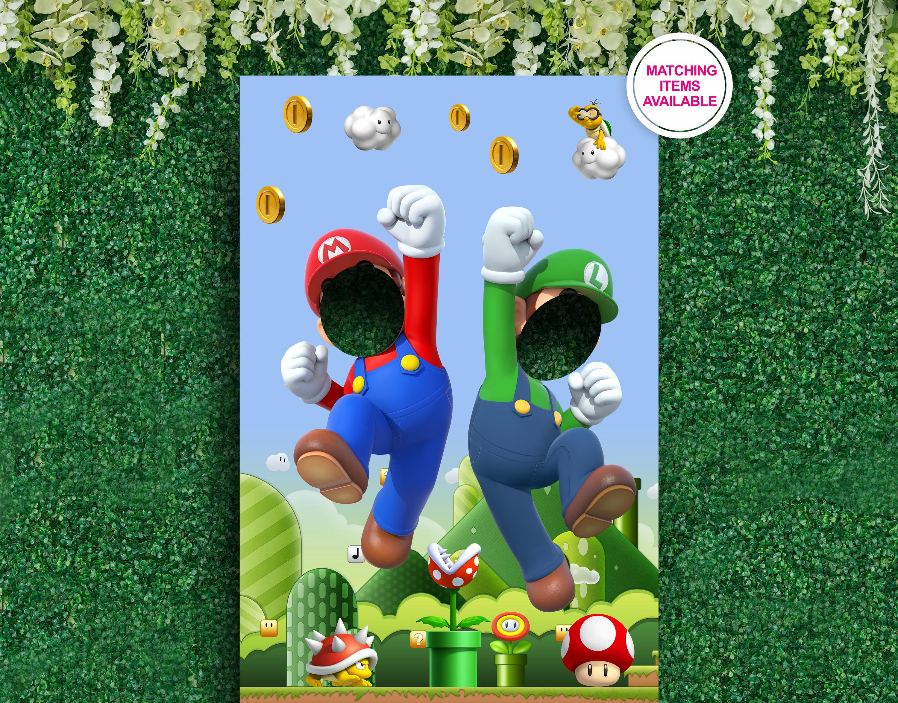 Super Mario Face-in Photo Prop | Kids Birthday Party (digital File) - Etsy