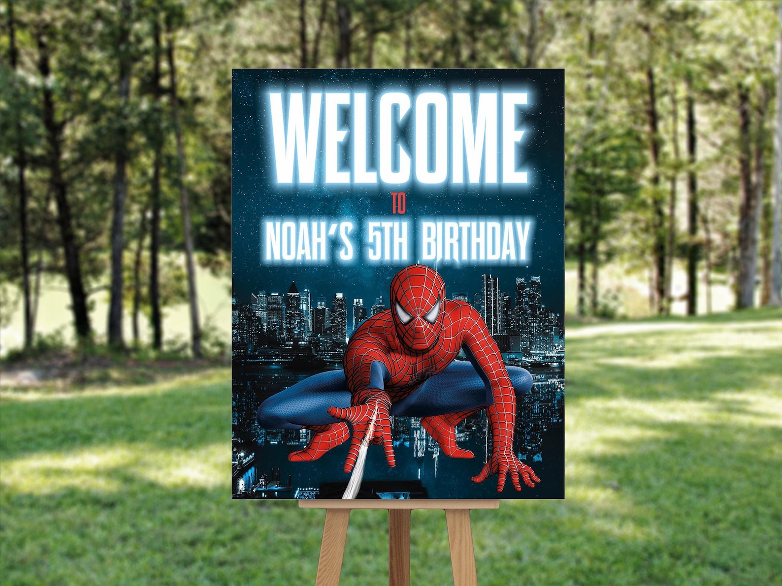 Custom Spiderman Welcome Sign | Superhero Party Poster (digital File ...