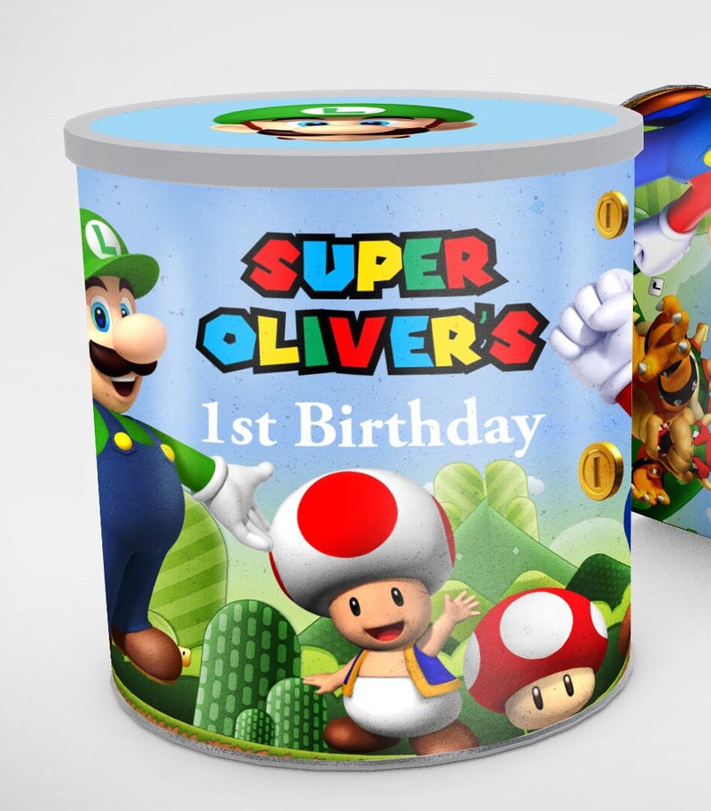 Custom Super Mario Pringles Wrapper | Birthday Party Labels (digital ...