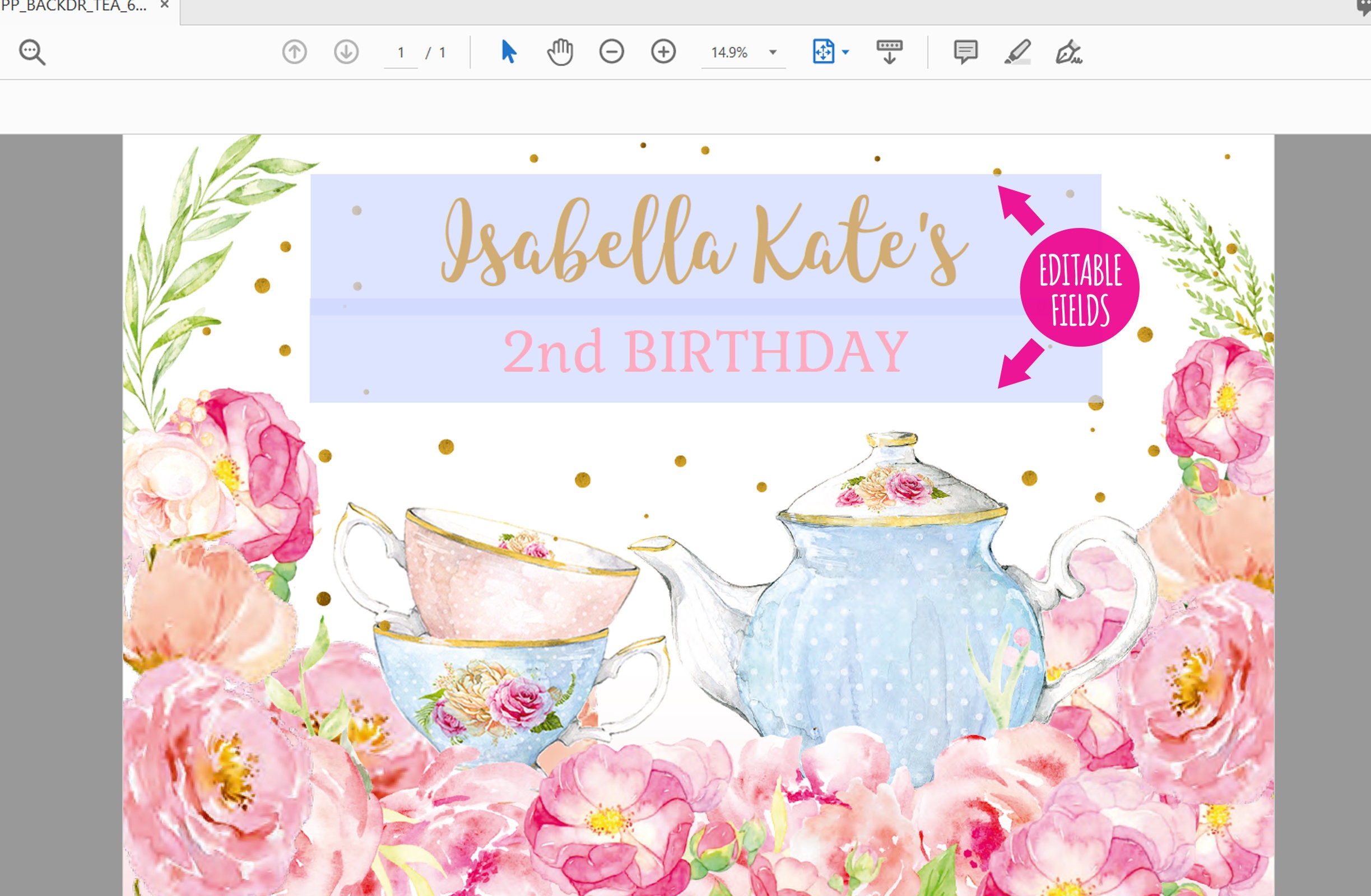 Tea Wall Backdrop Tea Party Wall Decal Vinyl Tea for Two - Etsy Canada