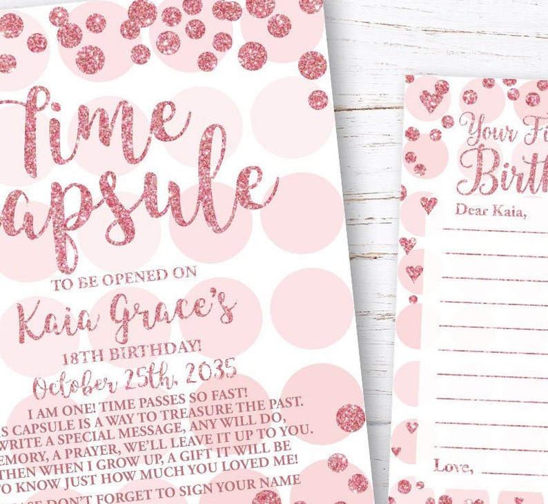 Time Capsule Sign Time Capsule Poster 1st Birthday Party - Etsy