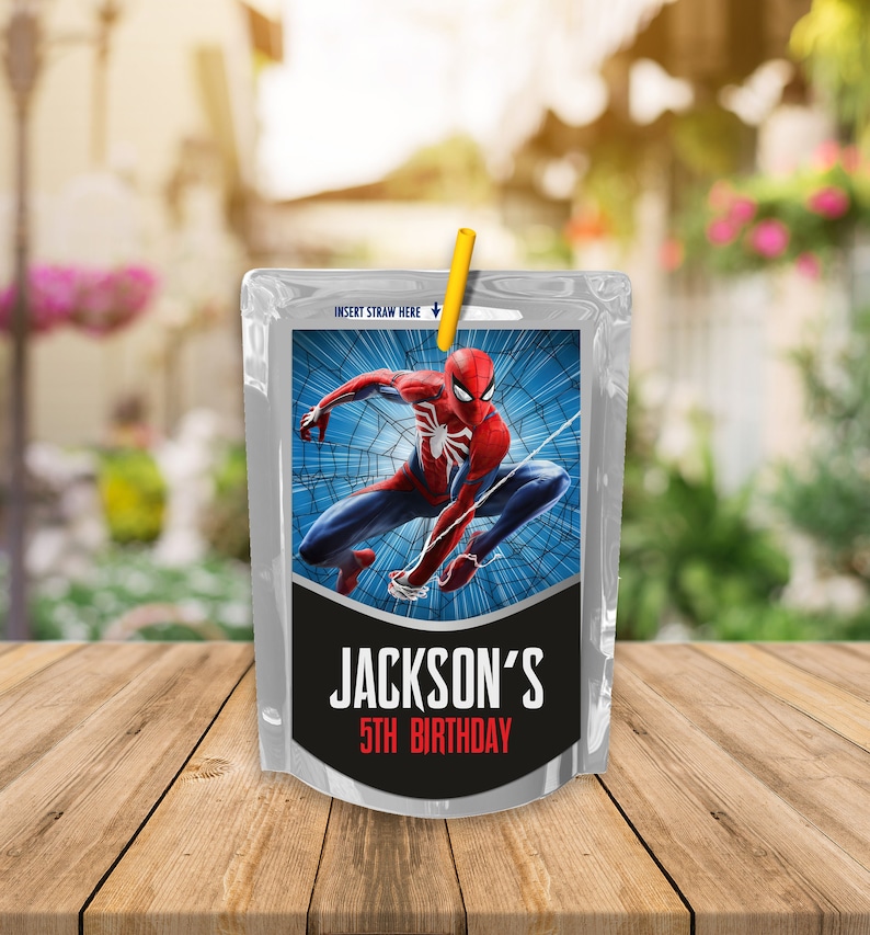 SPIDERMAN Capri Sun Label Sticker Capri Sun Pouch Label - Etsy