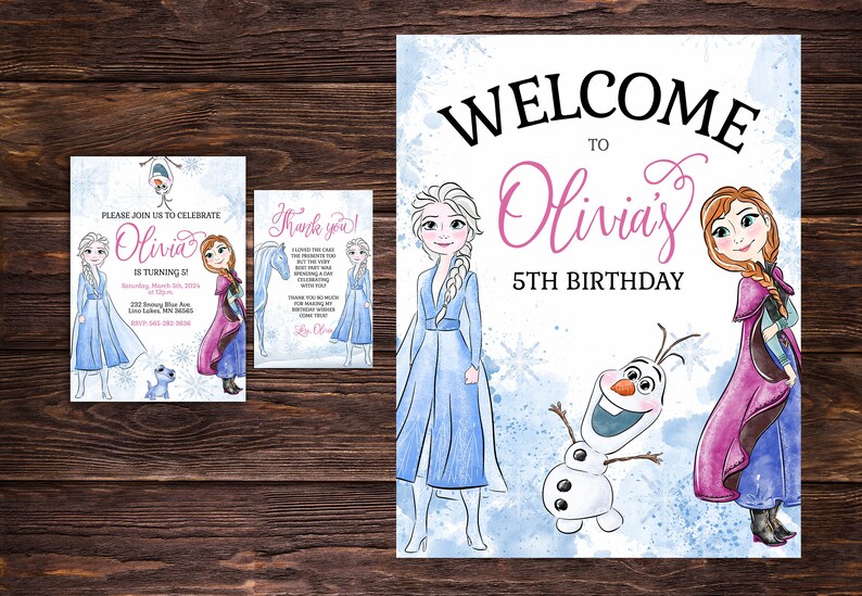 Frozen Princess Birthday Party Bundle | Custom Elsa and Anna ...